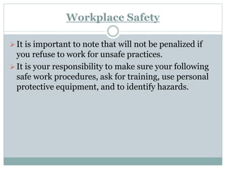 Workplace Safety Minute | PPTX