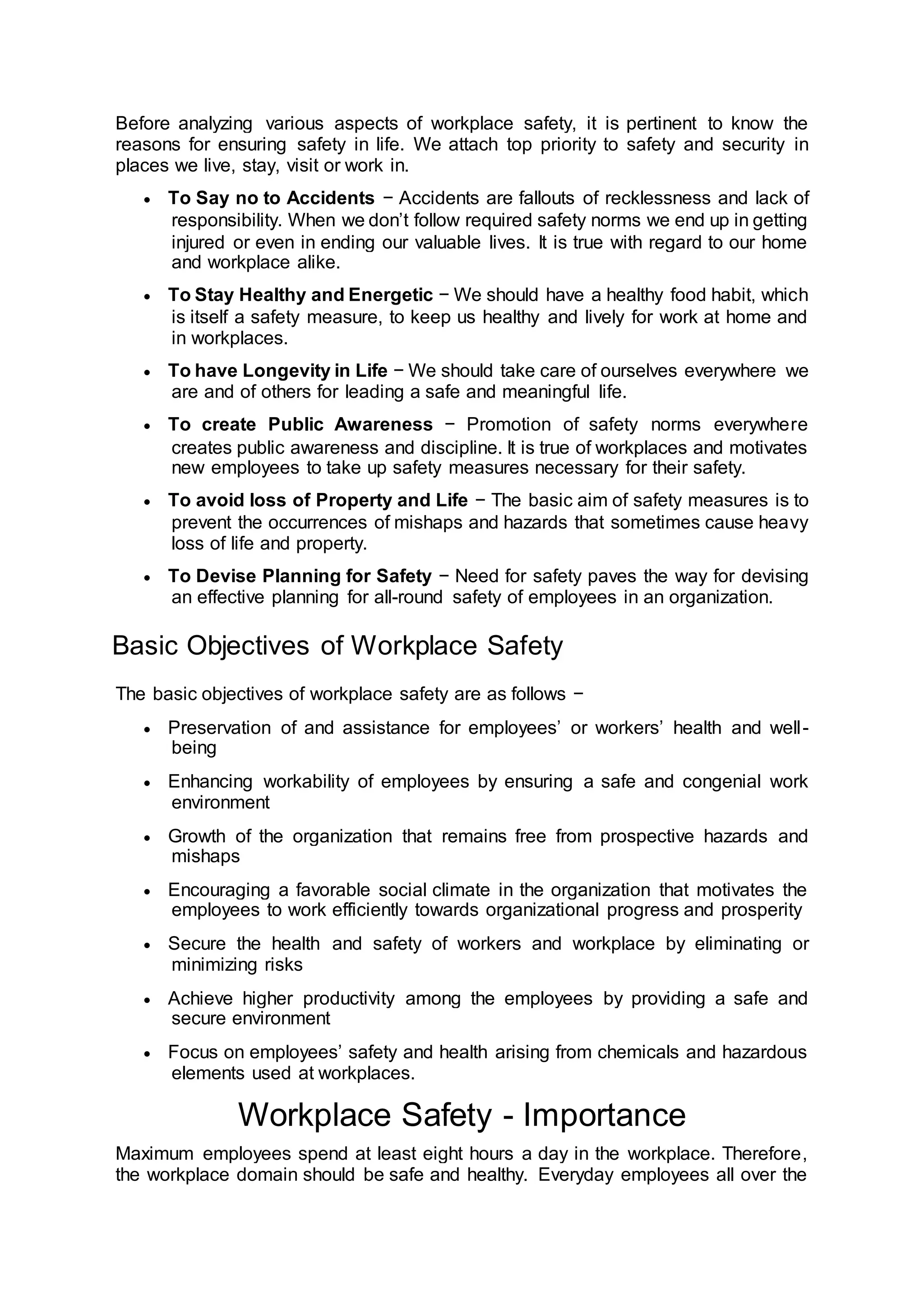 Workplace safety | PDF