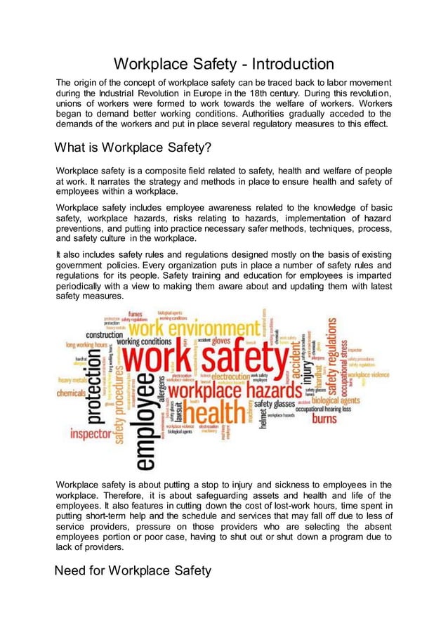 Workplace safety | PDF