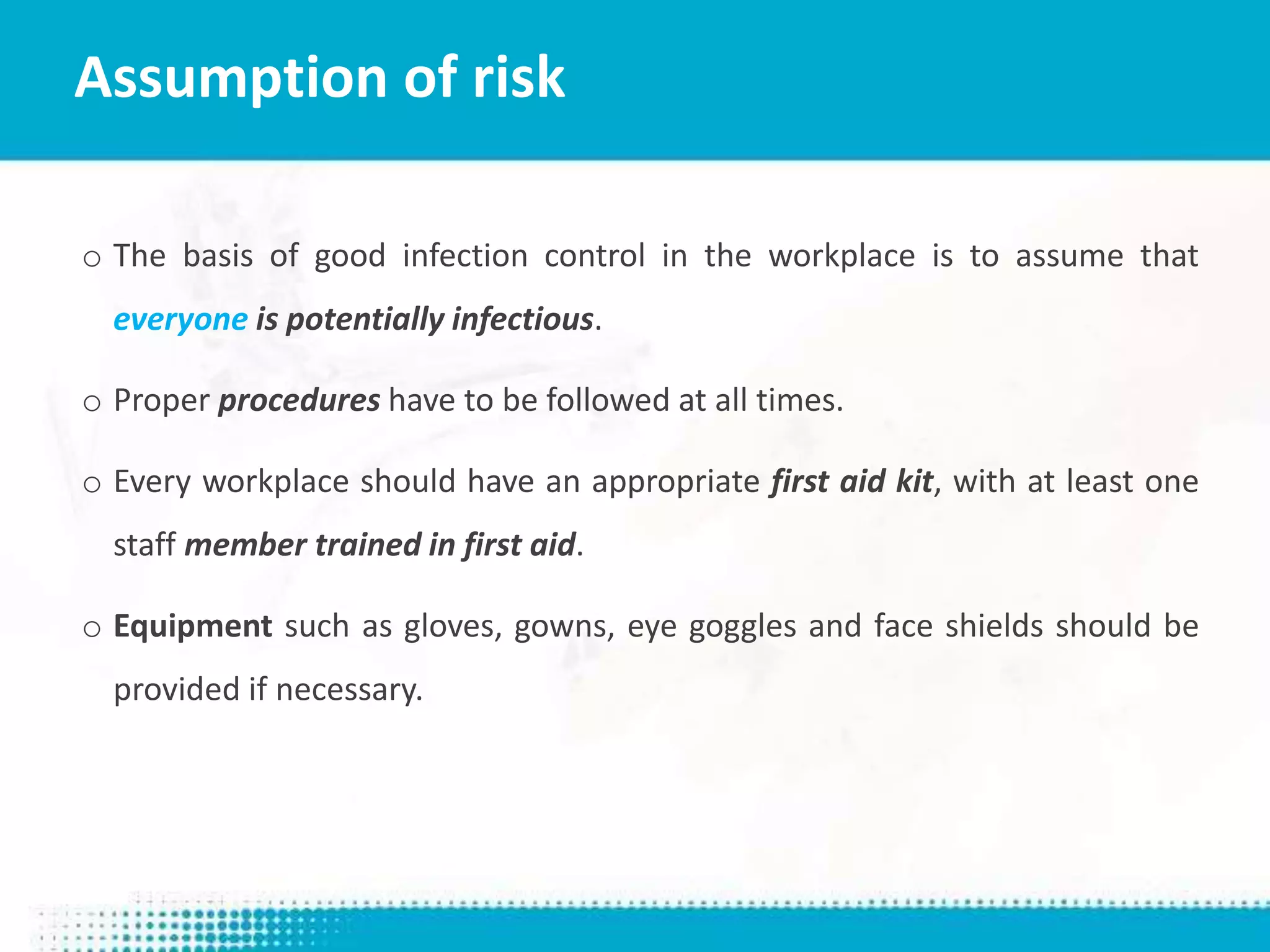 Workplace safety infection control | PPTX