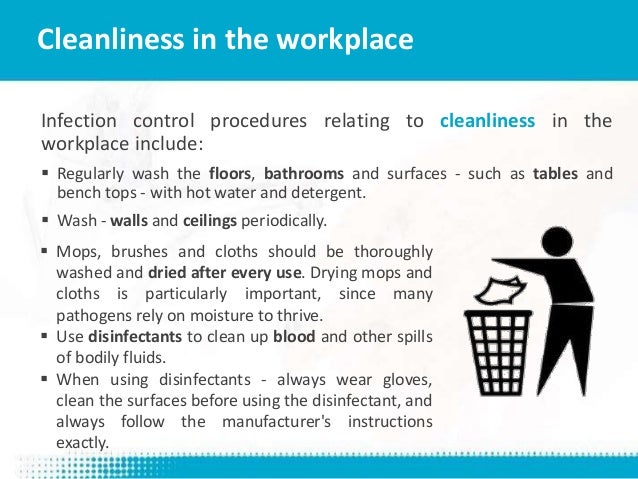 Workplace safety infection control