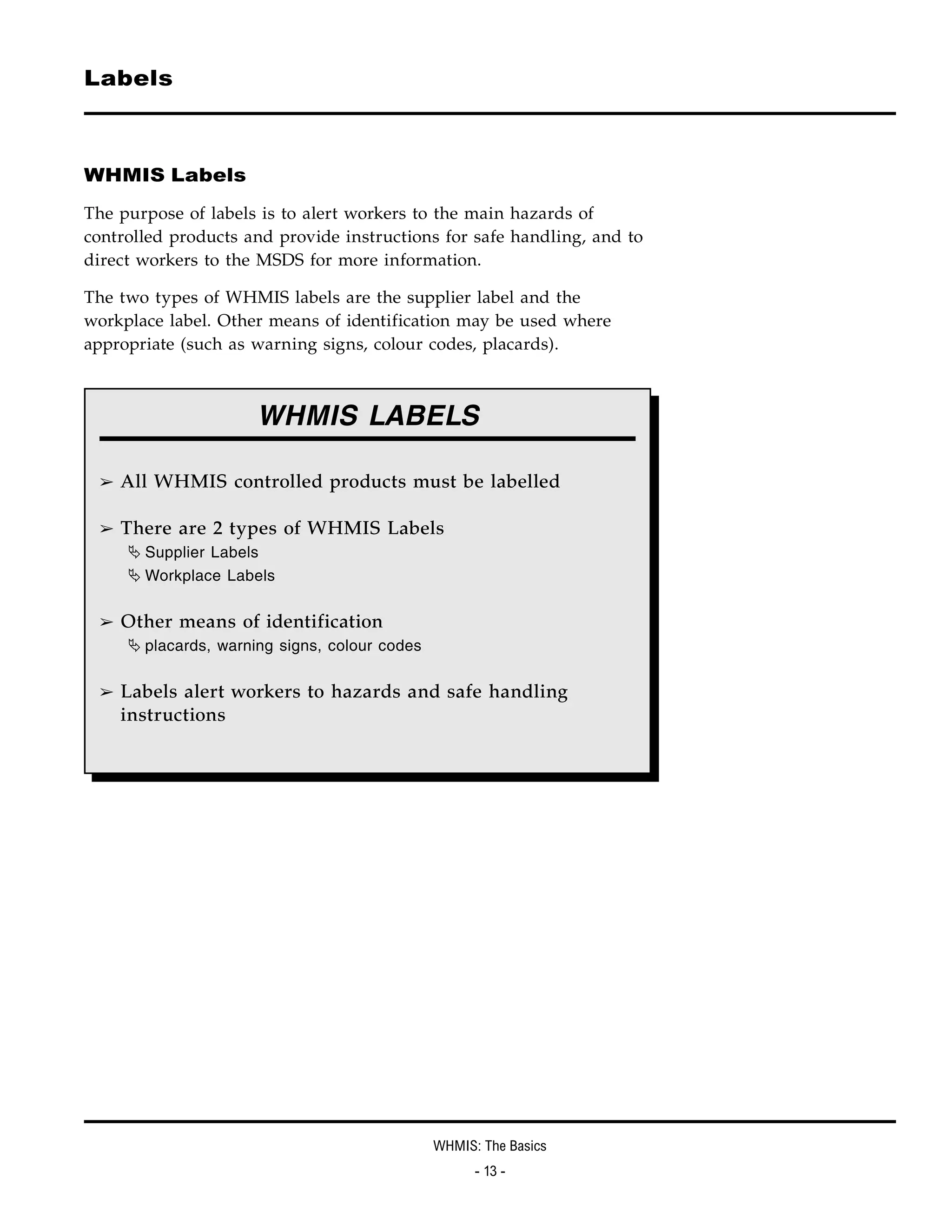 Workplace safety 101 workplace hazardous materials information system ...