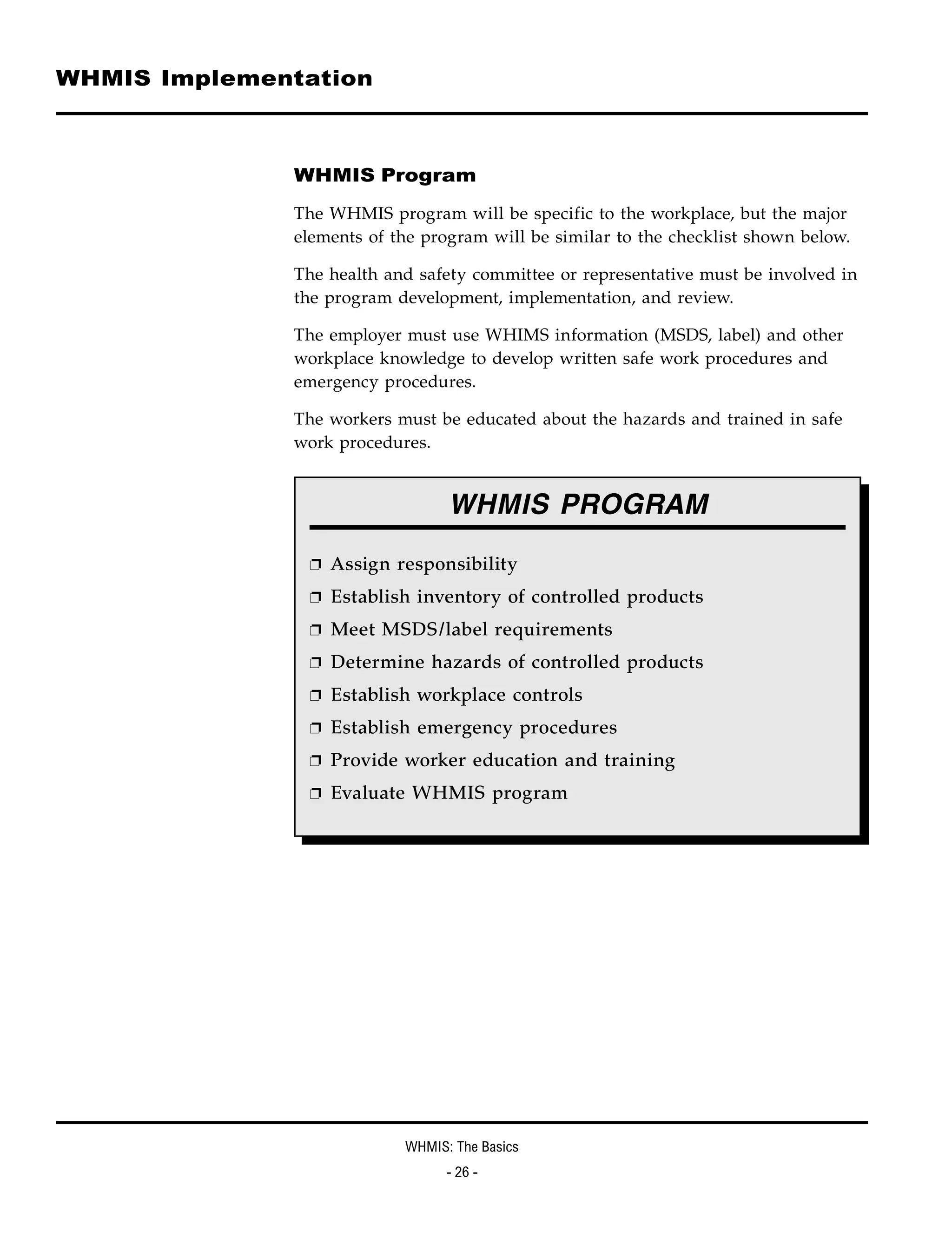 Workplace safety 101 workplace hazardous materials information system ...