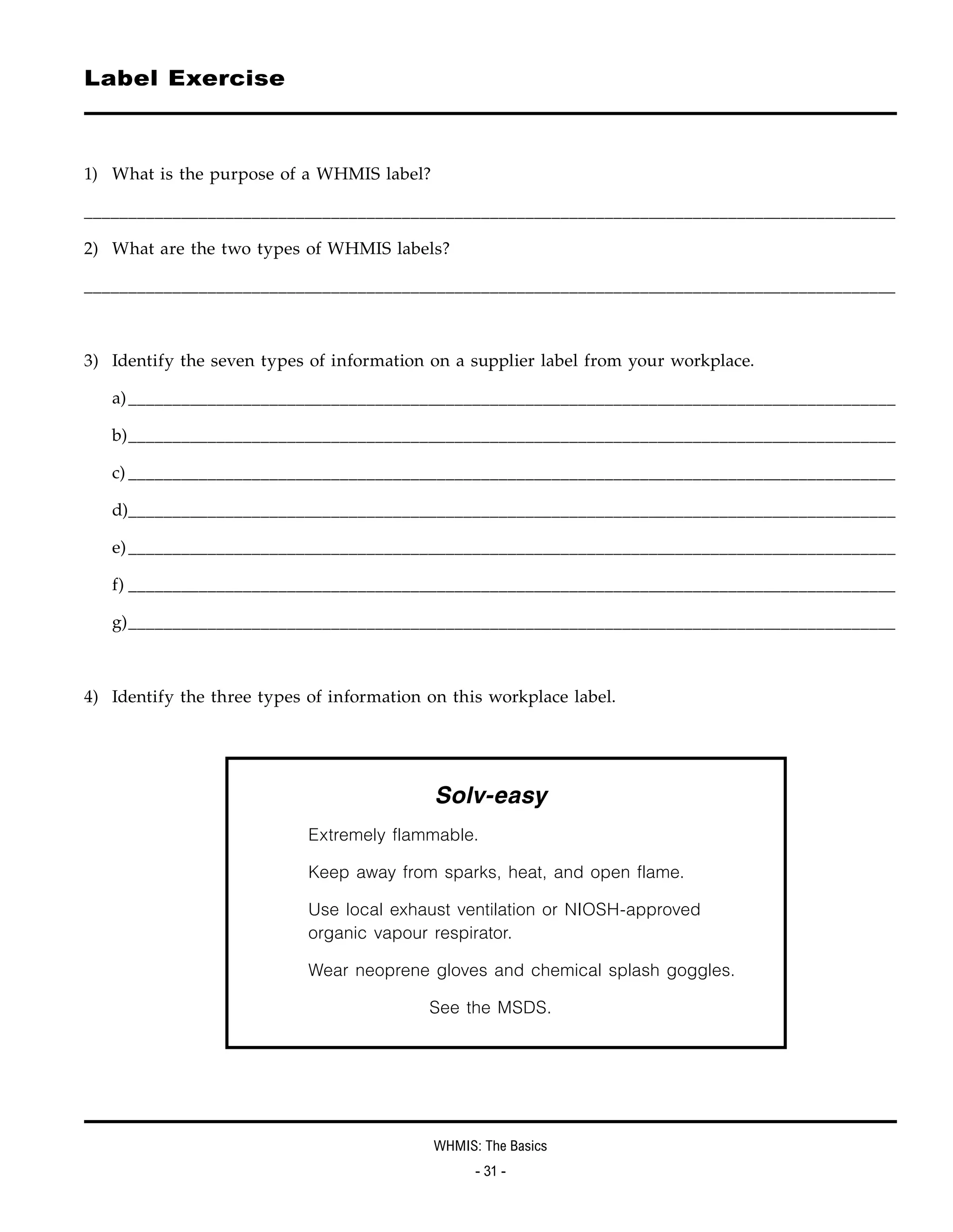 Workplace safety 101 workplace hazardous materials information system ...