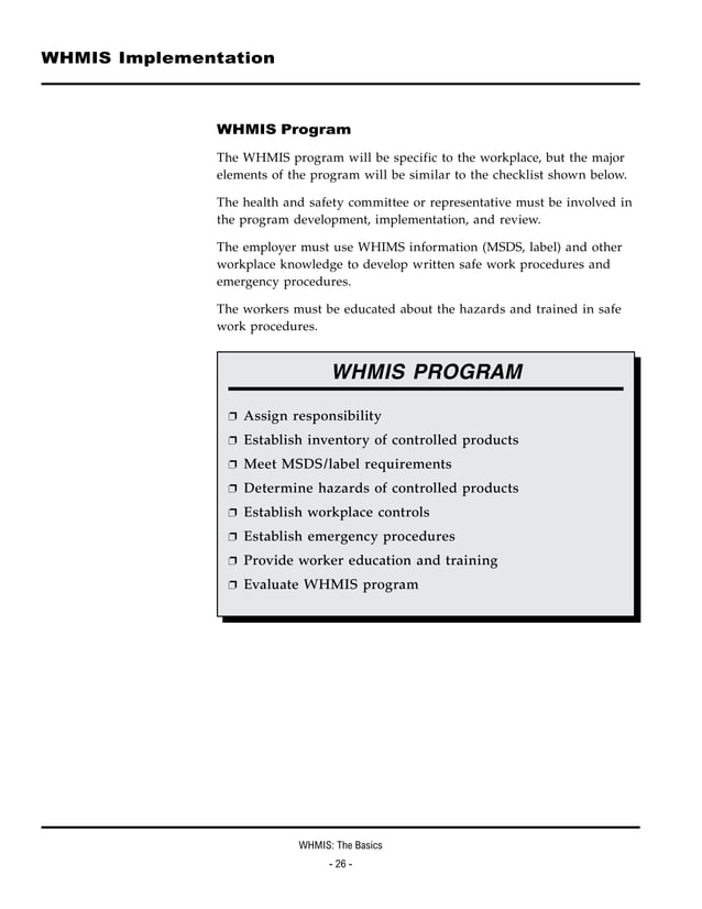 Workplace safety 101 workplace hazardous materials information system ...