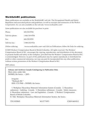 Workplace safety 101 workplace hazardous materials information system ...