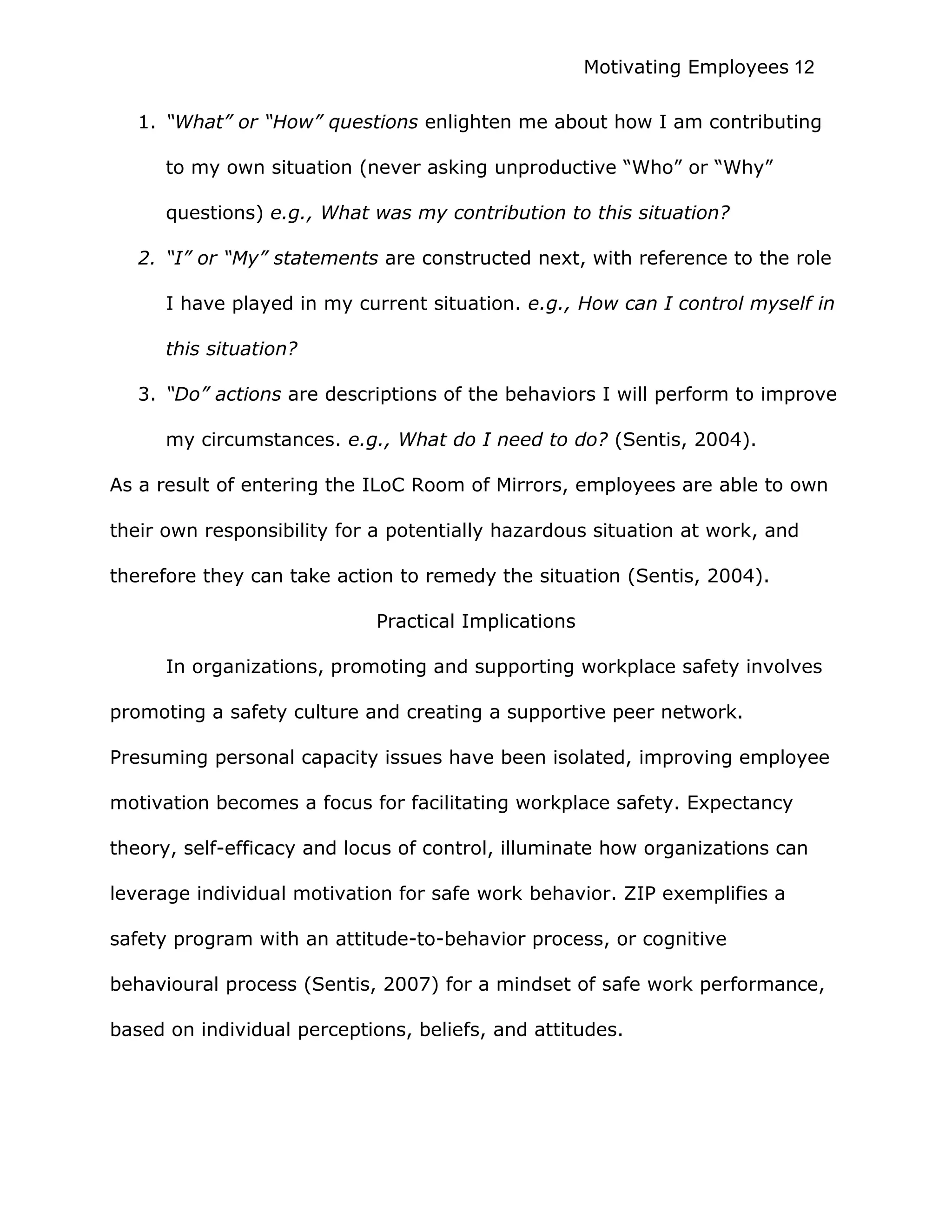 Workplace Safety Motivation | PDF