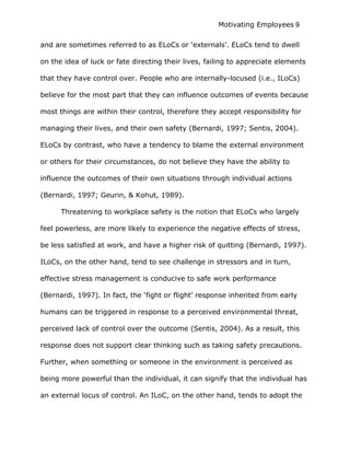 Workplace Safety Motivation | PDF