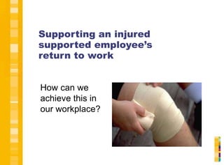 Workplace safety for Disability Employment | PPT