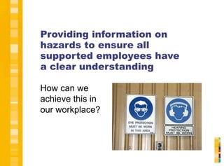 Workplace safety for Disability Employment | PPT