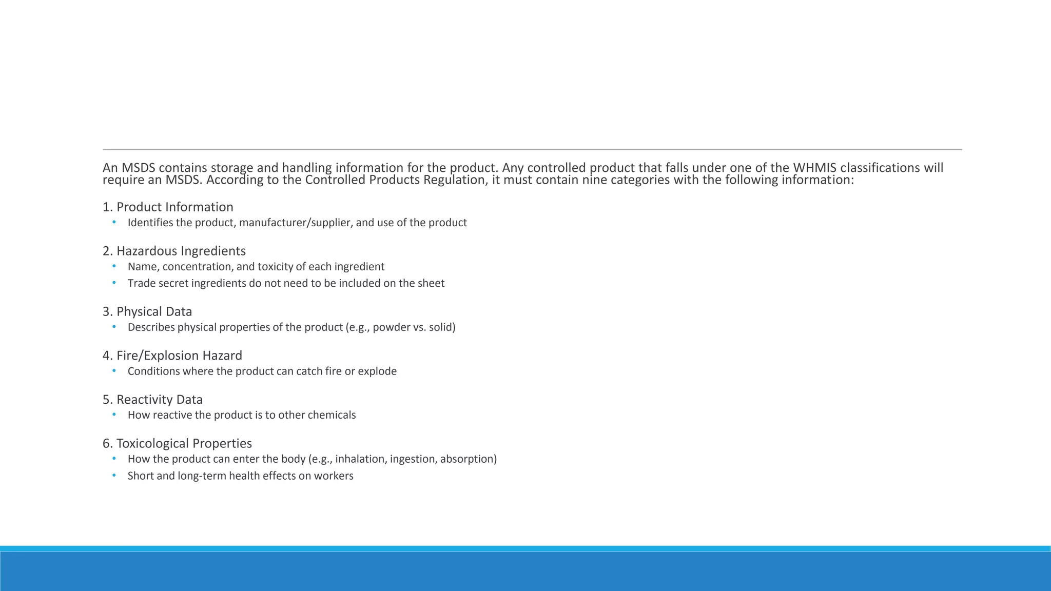 WHMIS: Workplace Safety & Prevention Services | PPTX