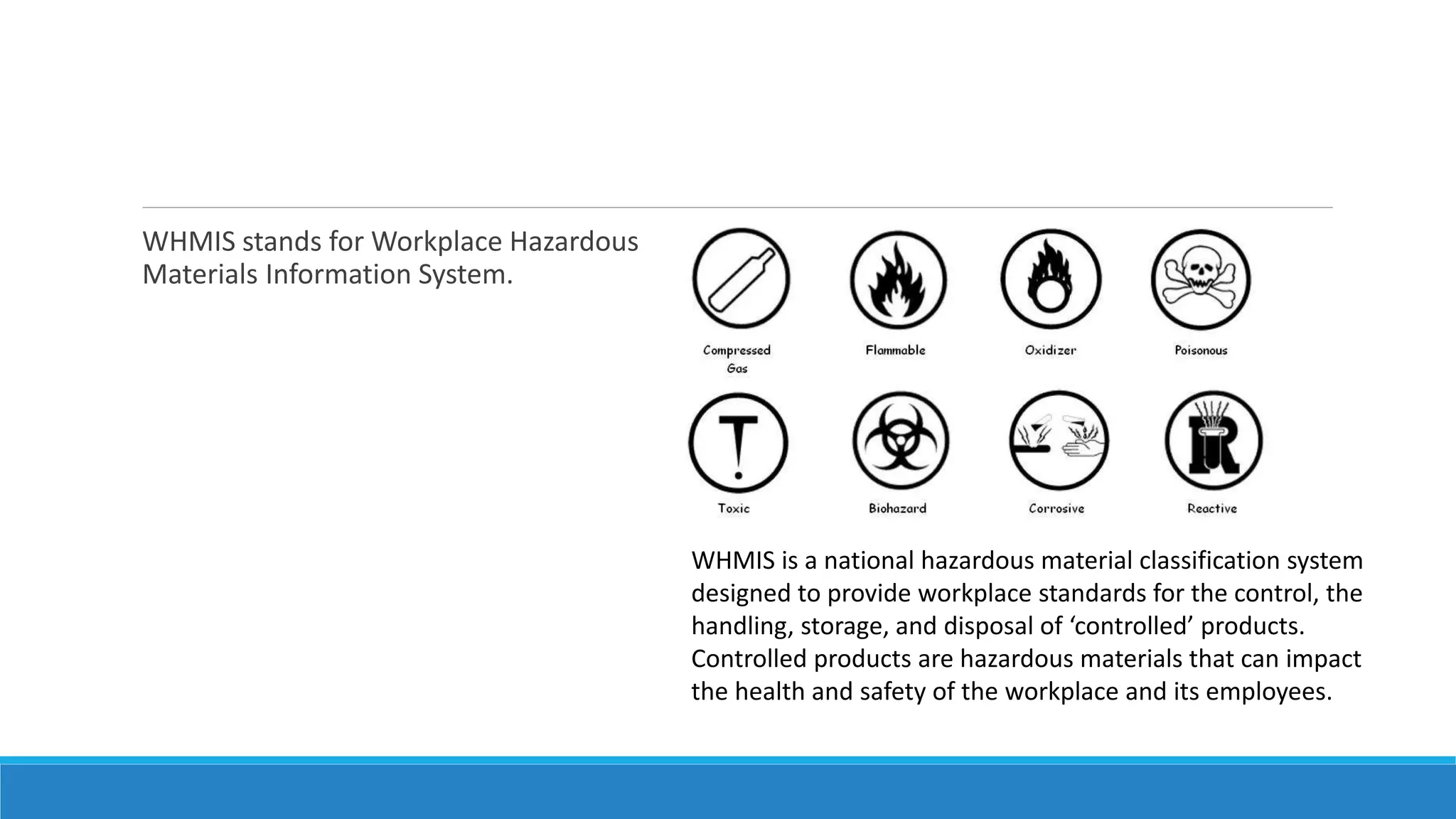 WHMIS: Workplace Safety & Prevention Services | PPTX