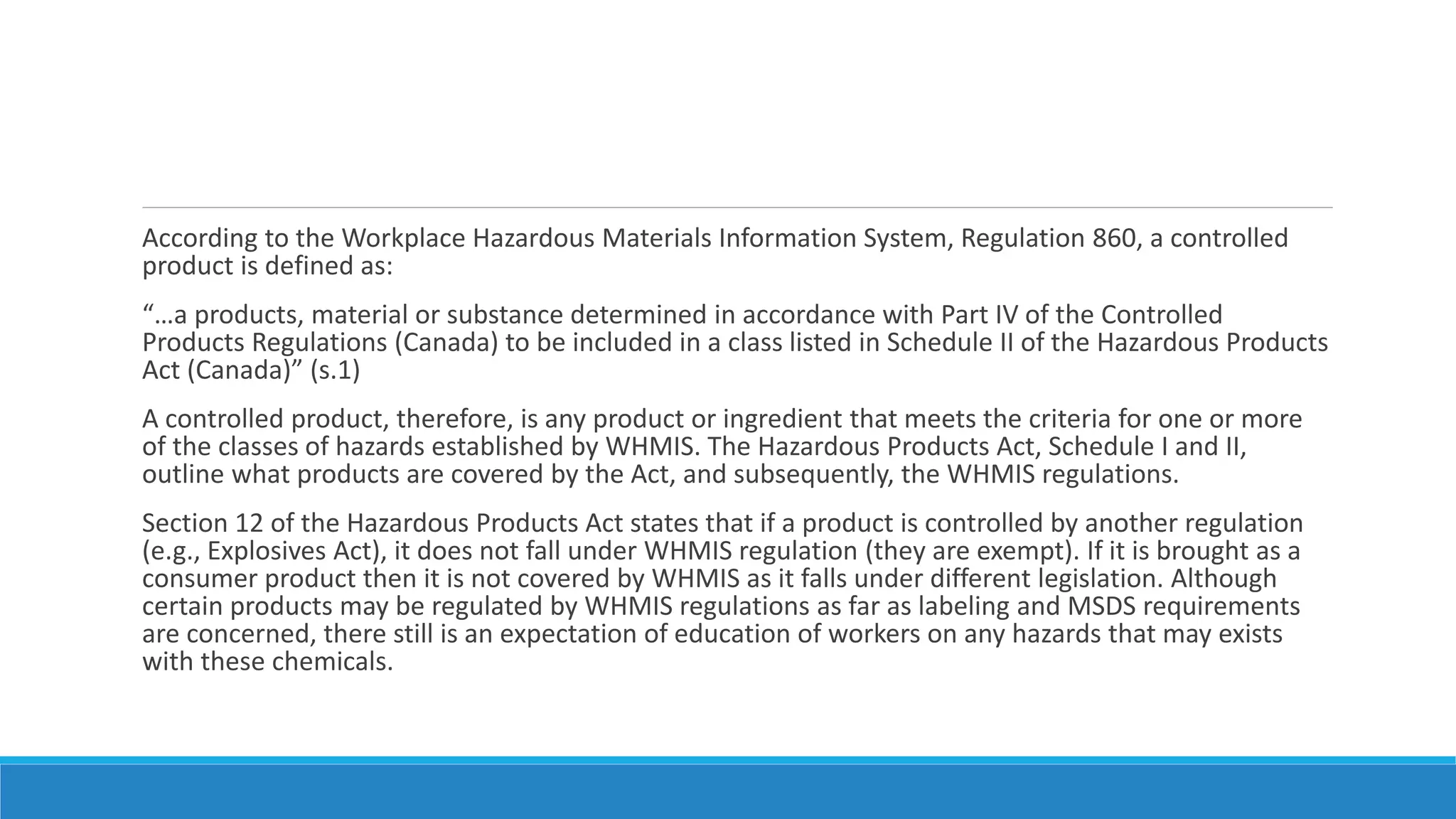 WHMIS: Workplace Safety & Prevention Services | PPTX