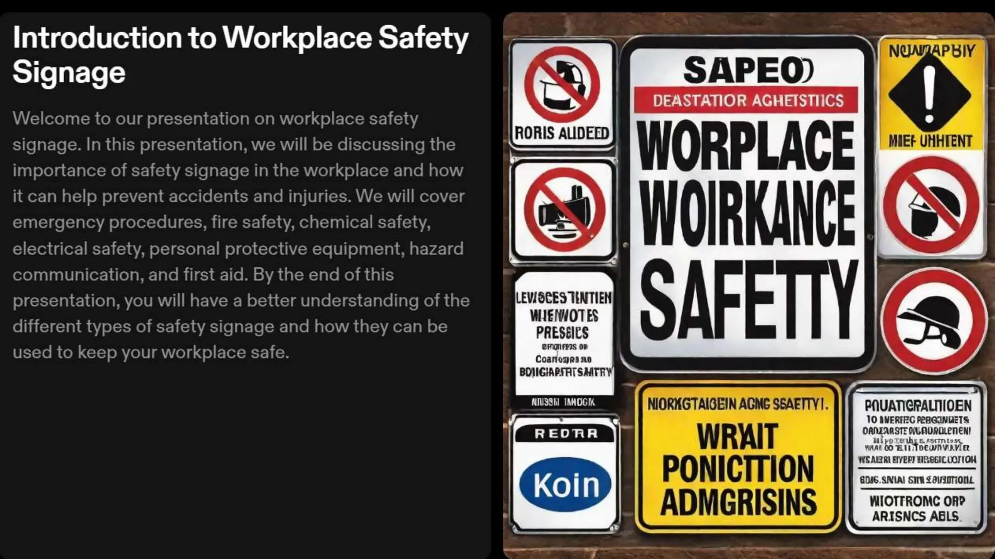 Workplace Safety Signage | PPTX