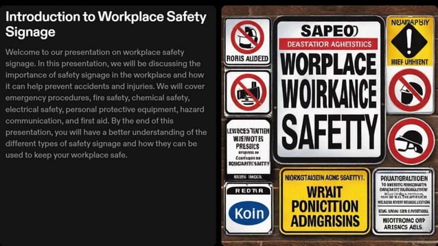 Workplace Safety Signage | PPTX