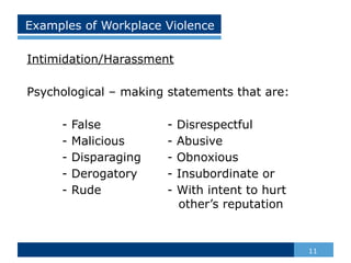 Why and How to avoid Workplace Violence.pptx