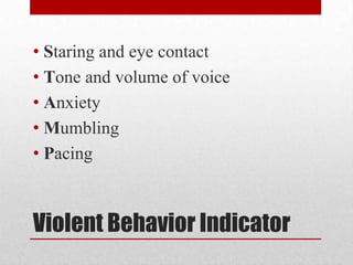 Workplace violence in the healthcare setting | PPTX