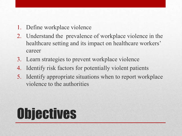 Workplace Violence In The Healthcare Setting PPT workplace-violence-in-the-healthcare-setting-ppt