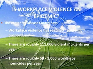 Workplace violence ppt | PPT