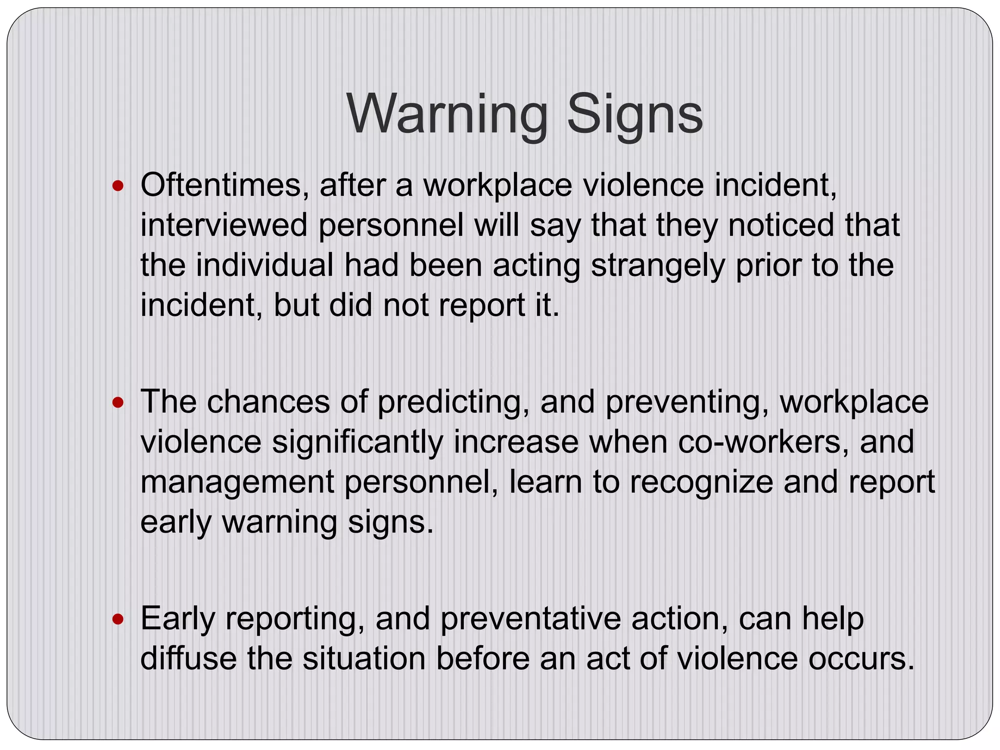 Workplace Violence Training | PPTX | First Aid | Injuries