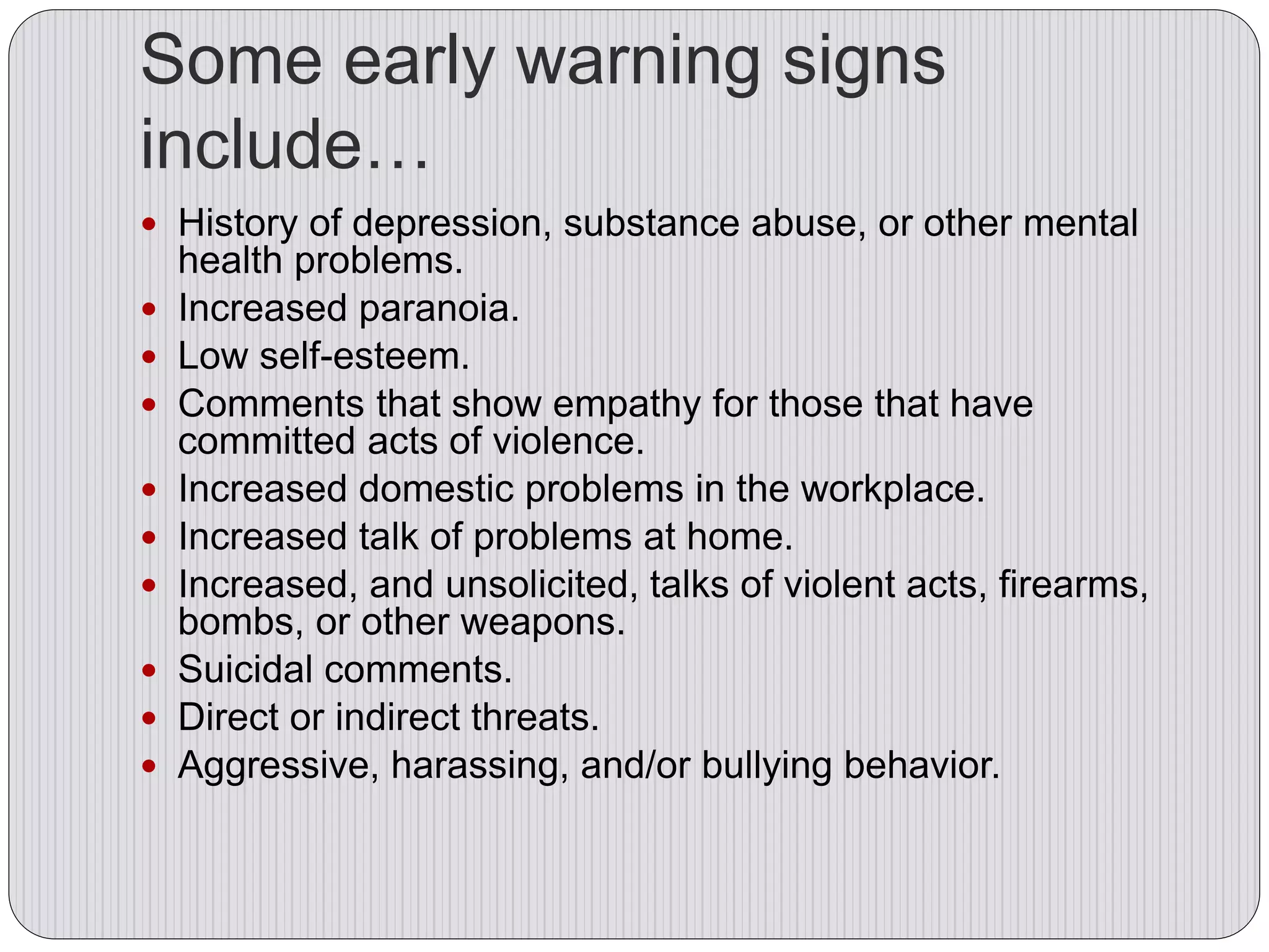 Workplace Violence Training | PPTX