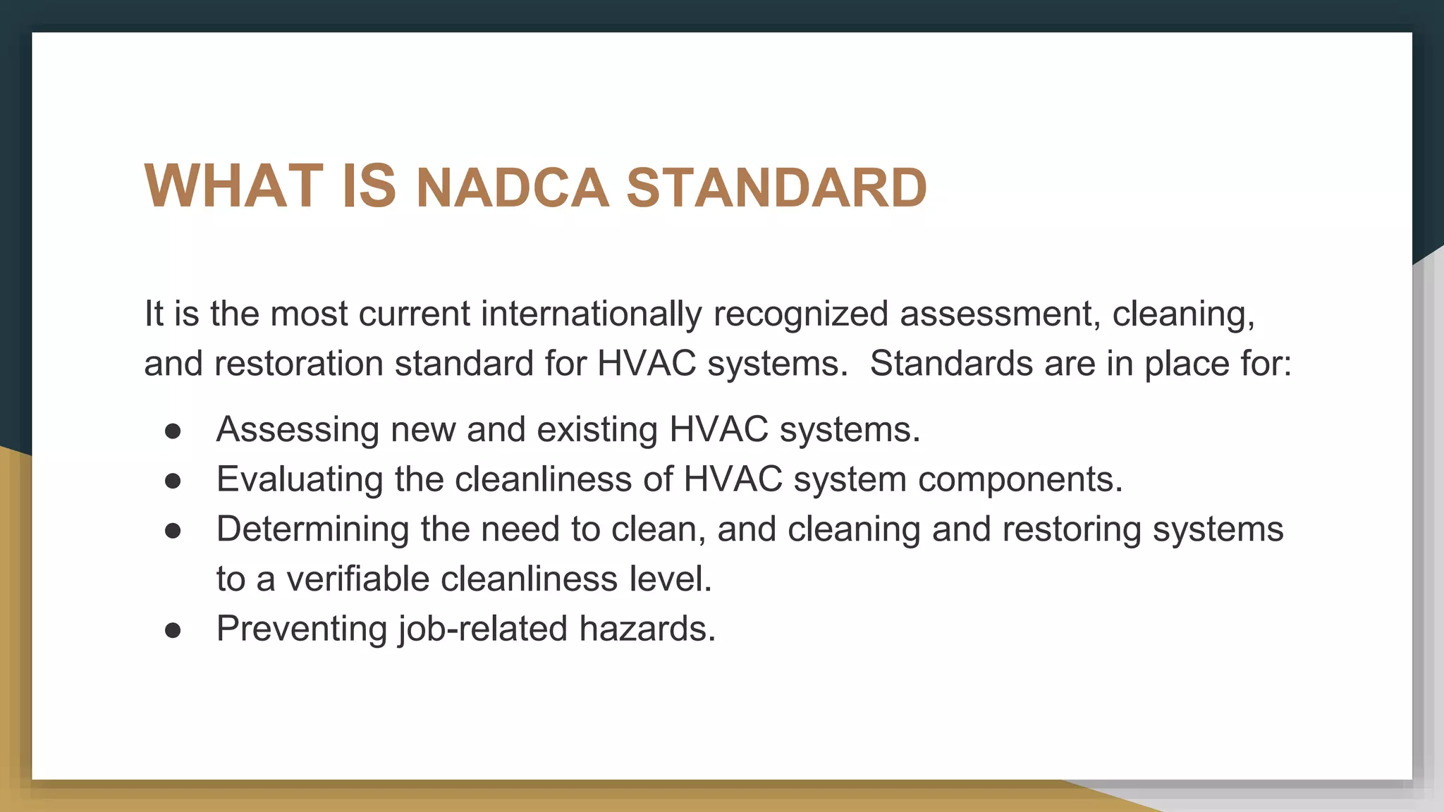 NADCA | EPSCO | AC Duct Cleaning Dubai | Water Treatment | PPTX