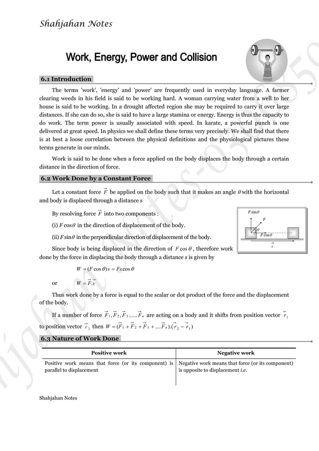 Work, power and energy-Shahjahan Physics | PDF | Physics | Science