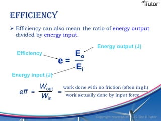 Work, power and energy | PPTX
