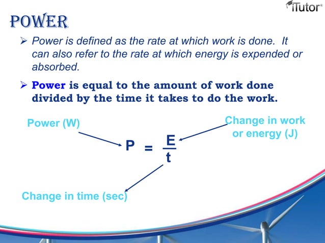 Work, power and energy | PPTX | Physics | Science