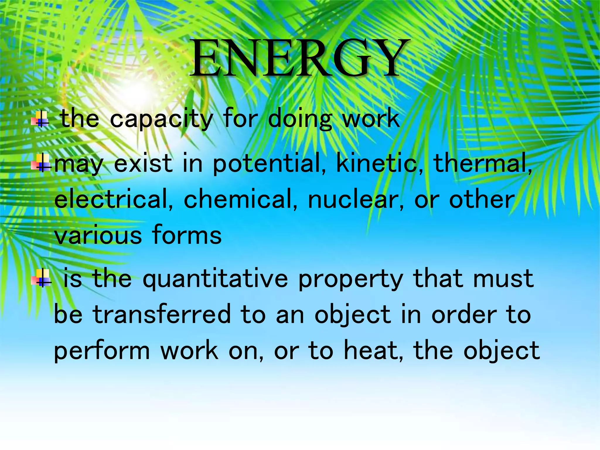Grade 9 - Work, Power & Energy | PPTX