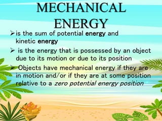 Grade 9 - Work, Power & Energy | PPTX