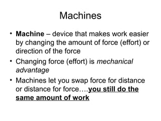 Work, power and machines with pitucres | PPT