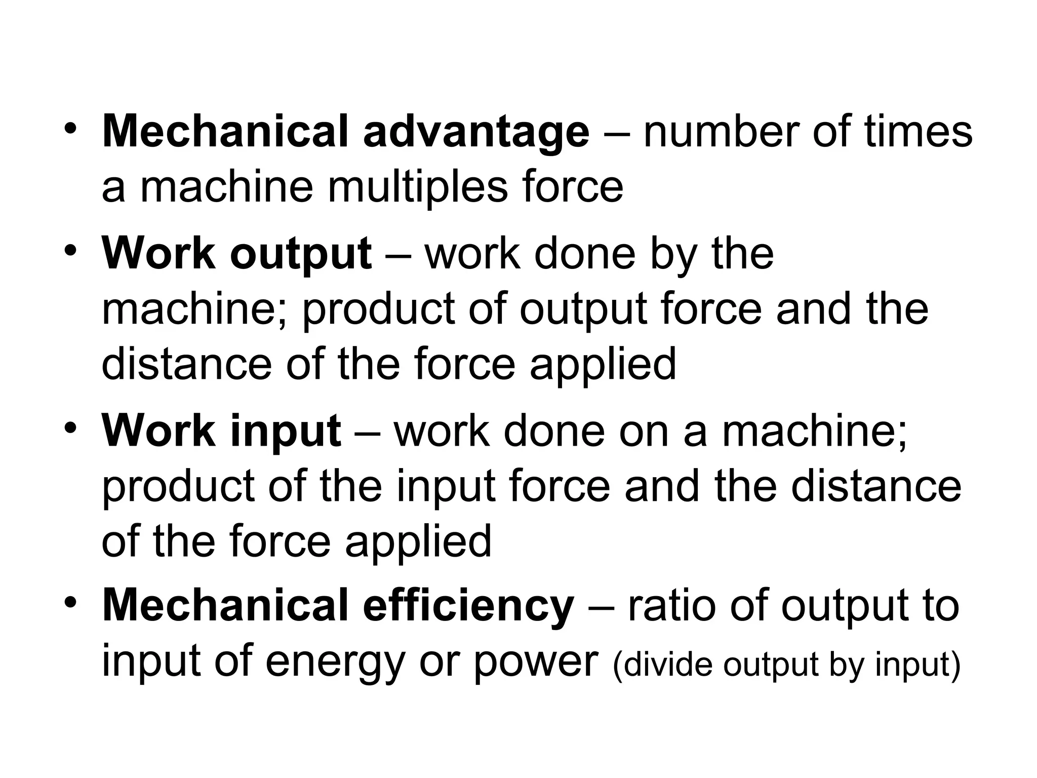 Work, power and machines with pitucres | PPT