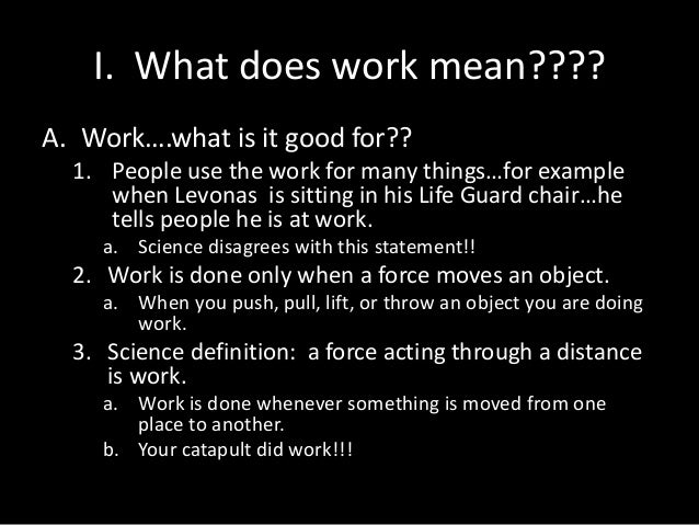 Work, power, and simple machines SECTION A