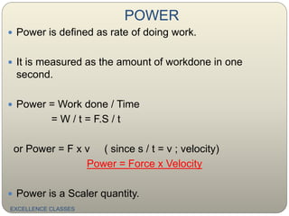 Work, Power & Energy for Class X CBSE and ICSE | PPTX