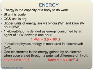 Work, Power & Energy for Class X CBSE and ICSE | PPT