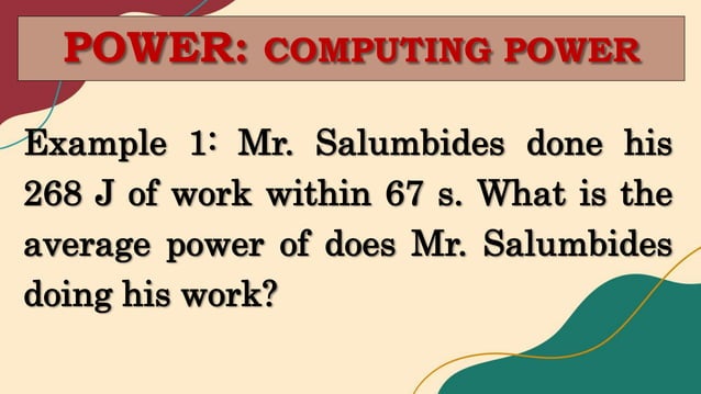 Presentation_work_power_energy_science08 | PPT