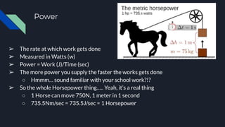 Work, power & simple machines | PPT