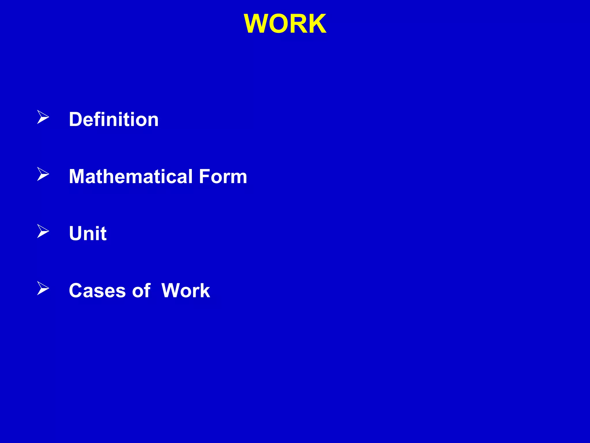 Work in physics | PPT