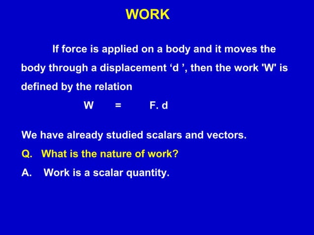 Work in physics | PPT