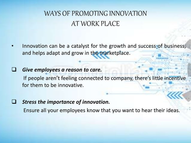 Creativity & Innovation at Work | PPTX | Business | Business and Finance