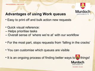 Work queue housekeeping | PPT | Technology & Computing