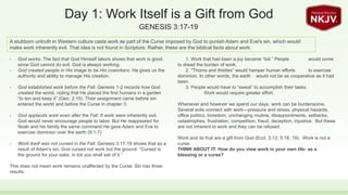 Connecting Our Work with God's Work - 5-day Reading Plan | PPTX