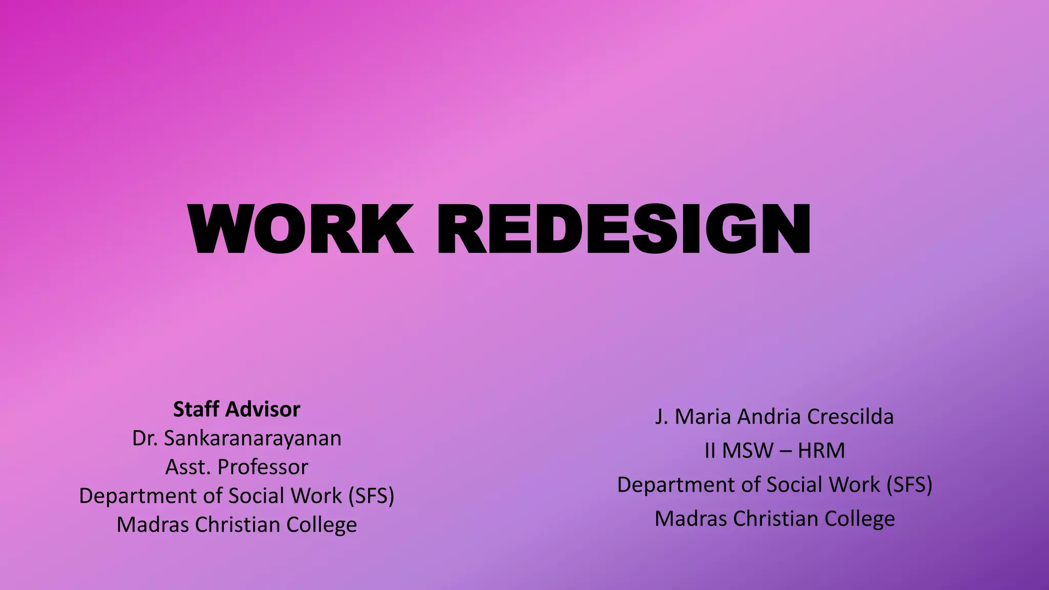 Work redesign | PPTX