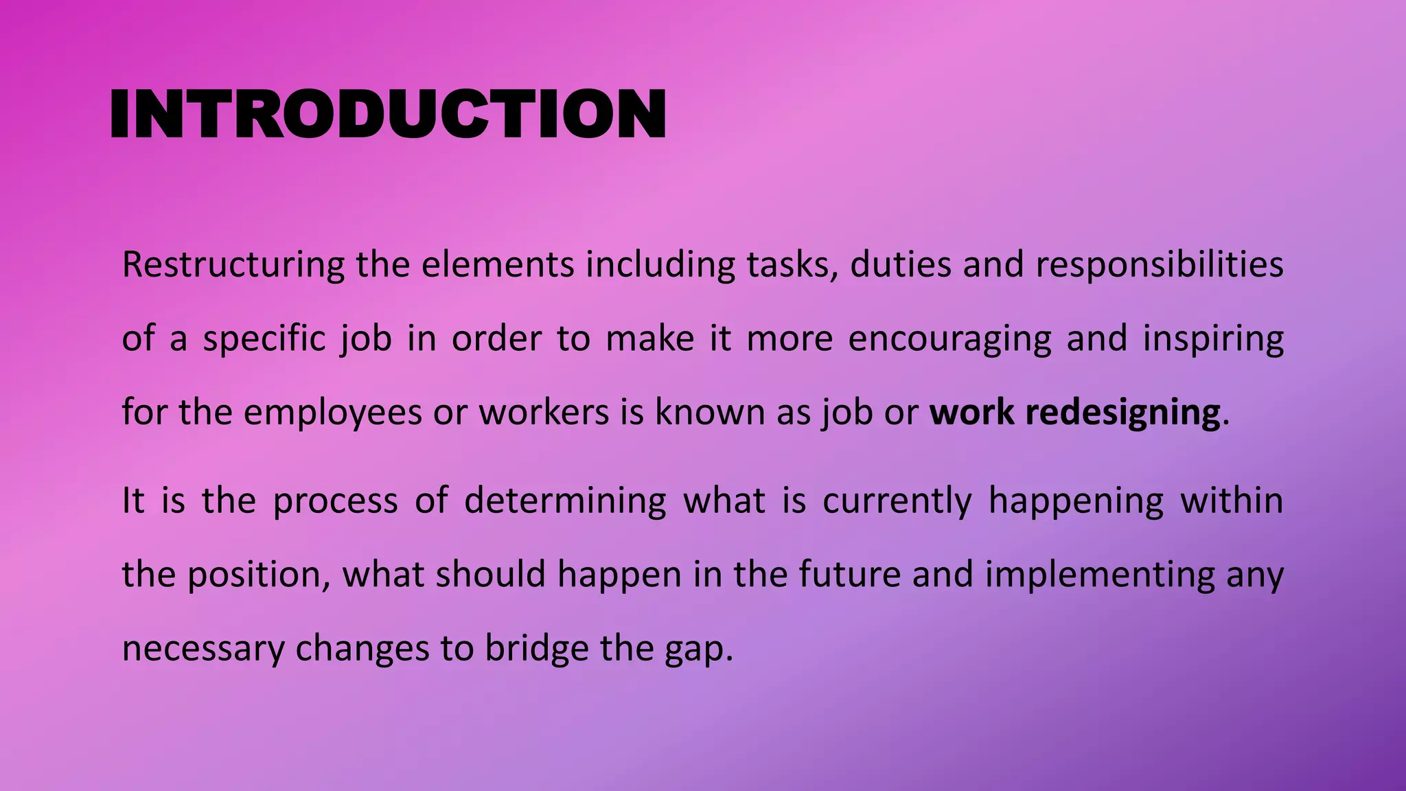 Work redesign | PPTX