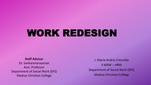 Work redesign | PPTX
