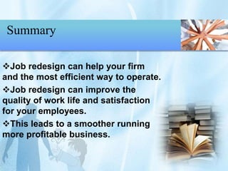 Work redesign and work schedule | PPTX