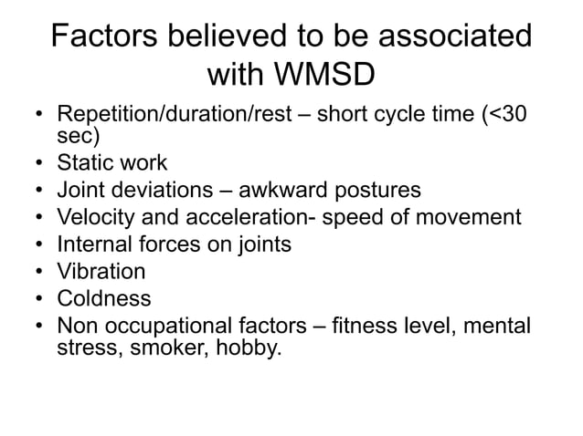 123 Work related MSD Work related MSD.ppt