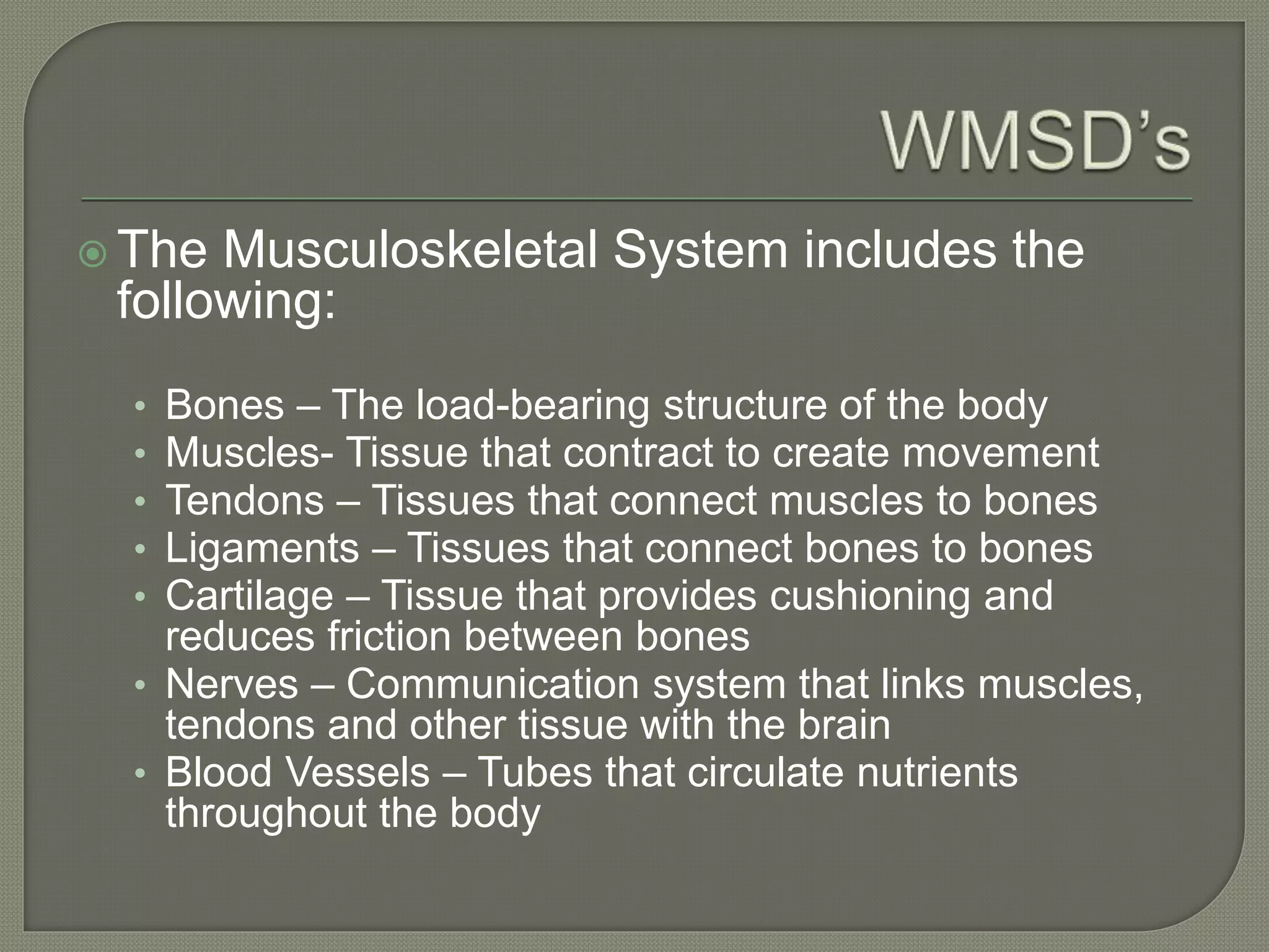 Work related msk disorders | PPTX
