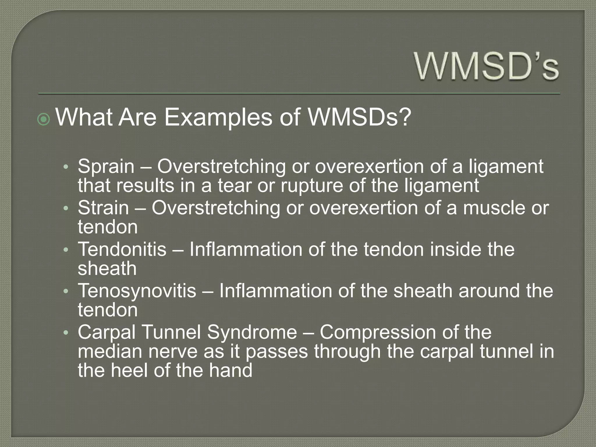 Work related msk disorders | PPTX
